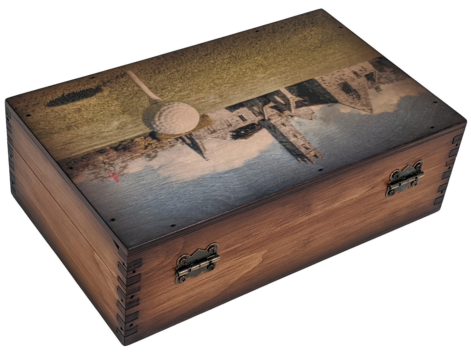 Ireland Golf Course Medium Wood Box - Etsy