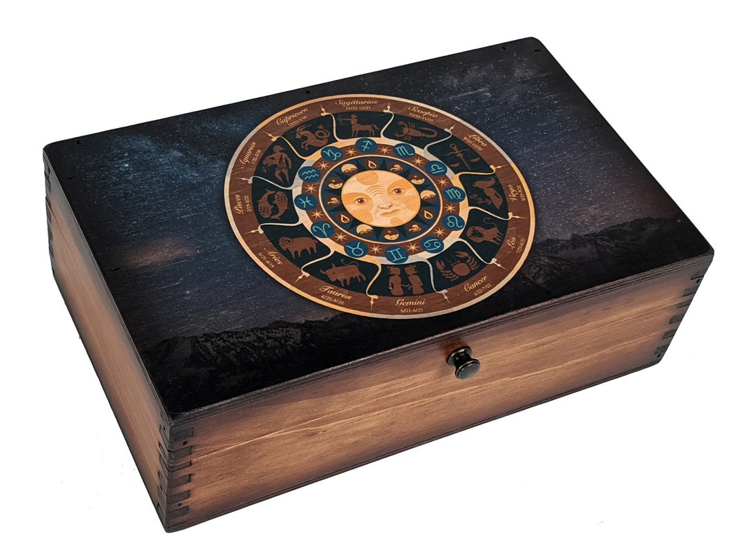 Astrology Chart Medium Wood Box - Etsy