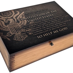 Military Oath of Enlistment Memory Box - Etsy