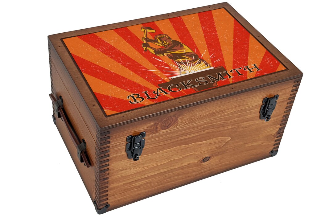 Vintage Blacksmith Keepsake Box - Etsy