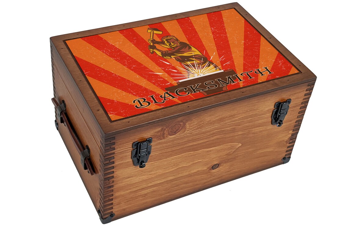 Vintage Blacksmith Keepsake Box - Etsy