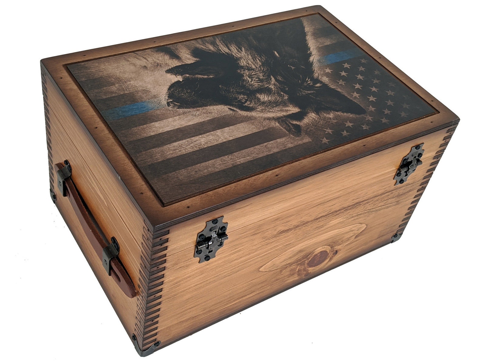 K-9 Unit Thin Blue Line Keepsake Box - Etsy