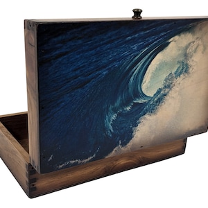Blue Ocean Wave Medium Box - Etsy