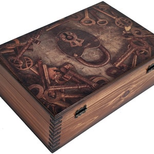 Vintage Lock and Key Memory Box - Etsy