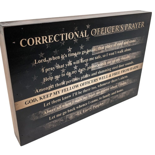Correctional Officers Prayer Wall Art | Etsy