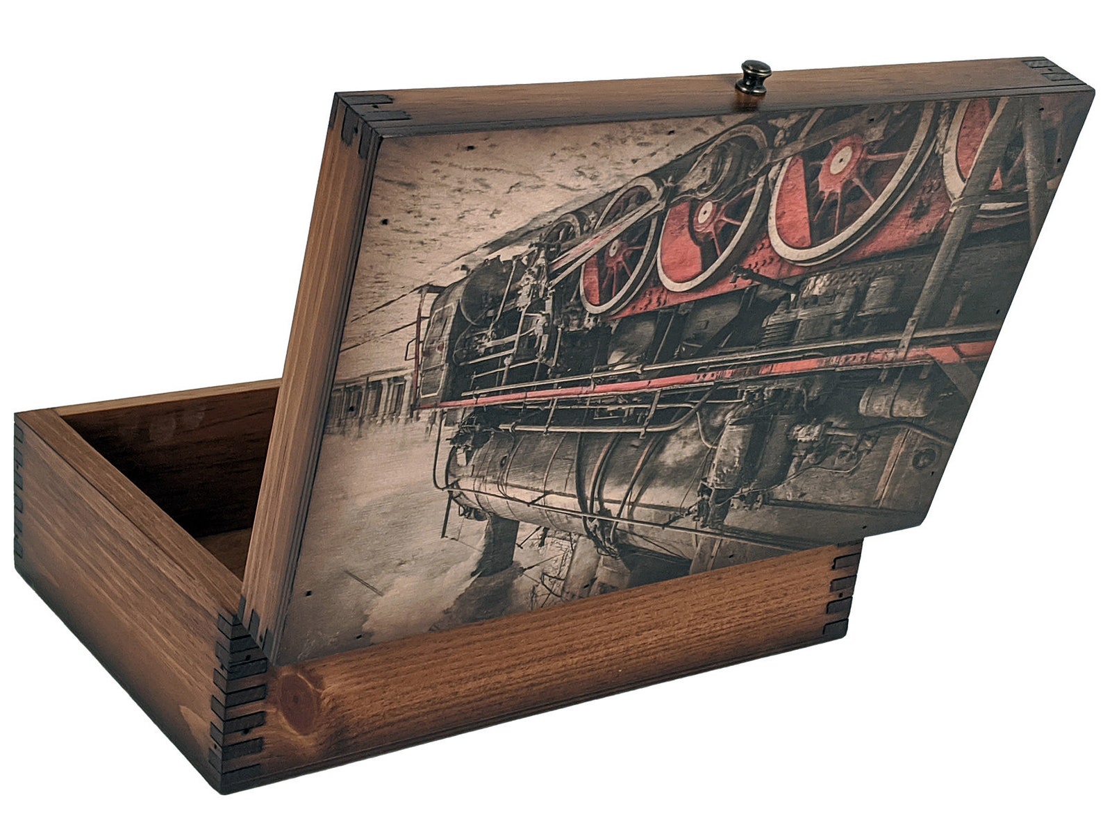 Black & Red Train Memory Box | Etsy