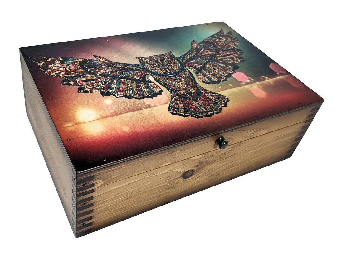Mosaic Owl Memory Box - Etsy