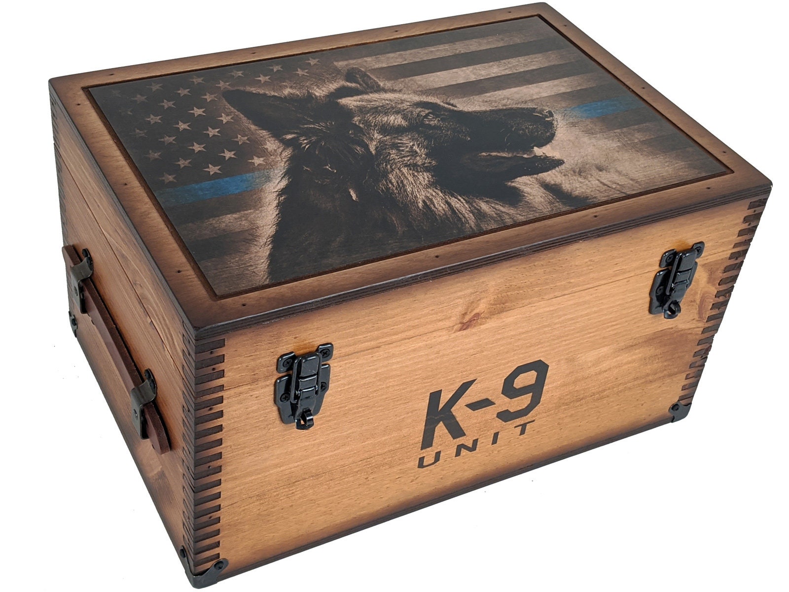 K-9 Unit Thin Blue Line Keepsake Box - Etsy