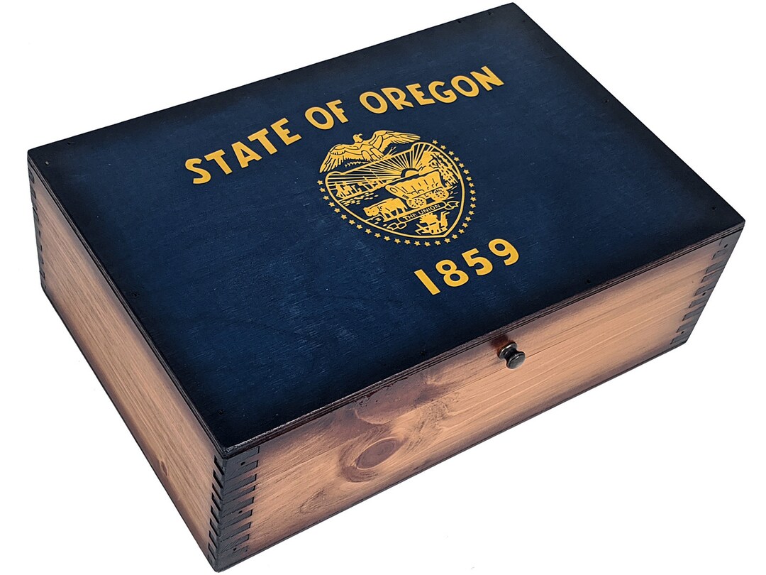 Oregon State Flag Memory Box - Etsy