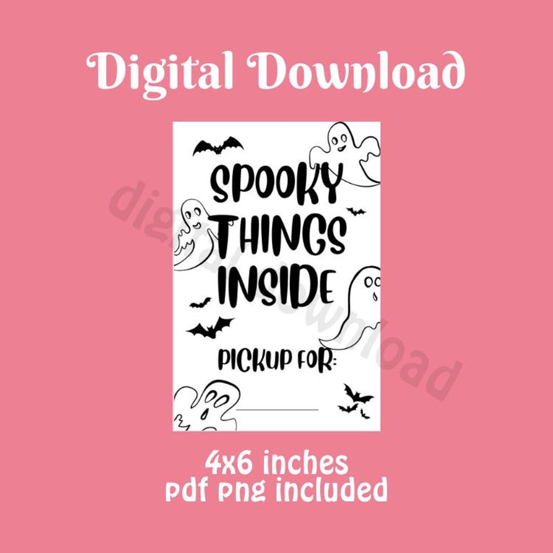 Halloween Spooky Things Inside - Pickup Fall Packaging Sticker Bundle ...