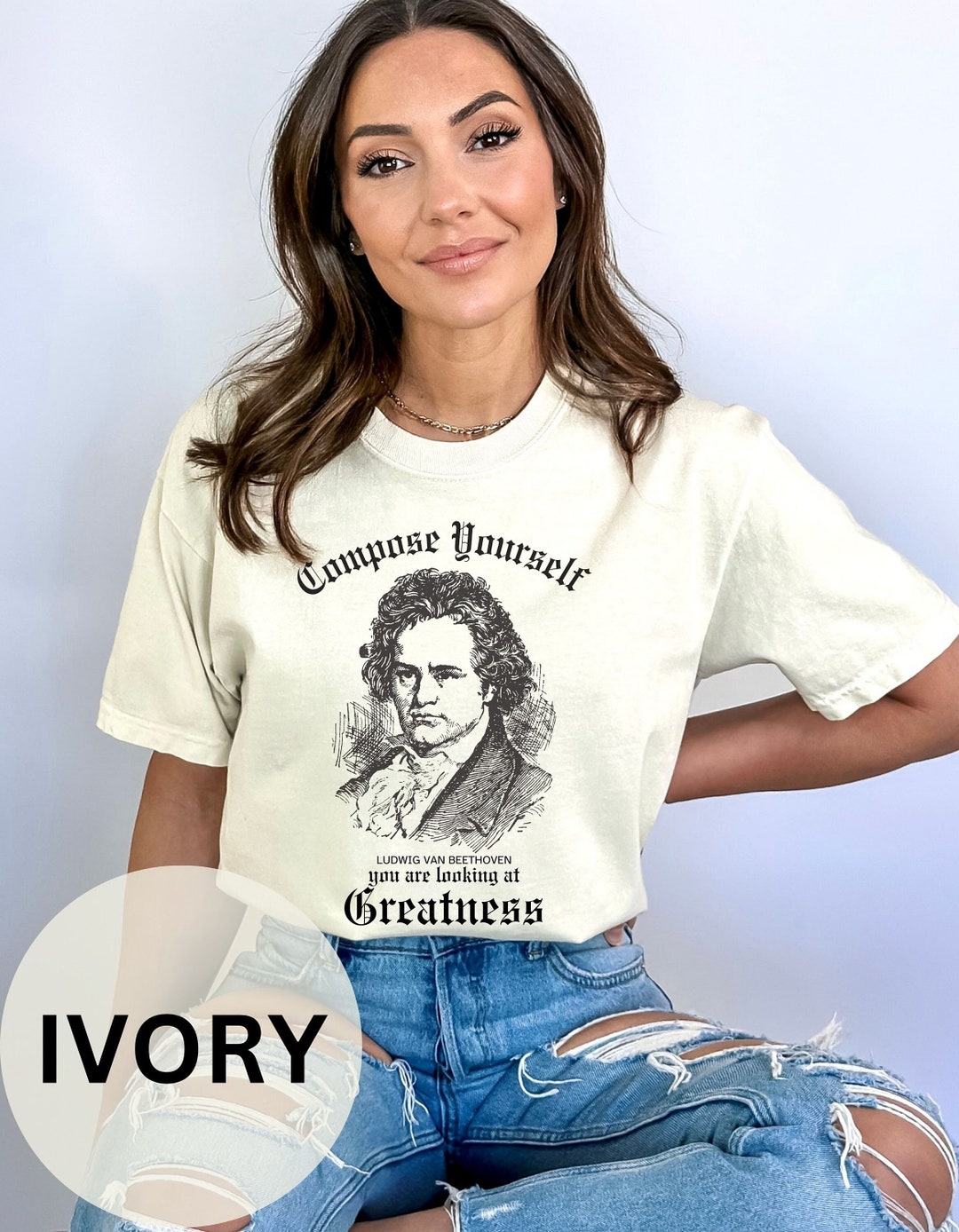 Beethoven-inspired Unisex Shirt for Music Lovers Compose Yourself You ...