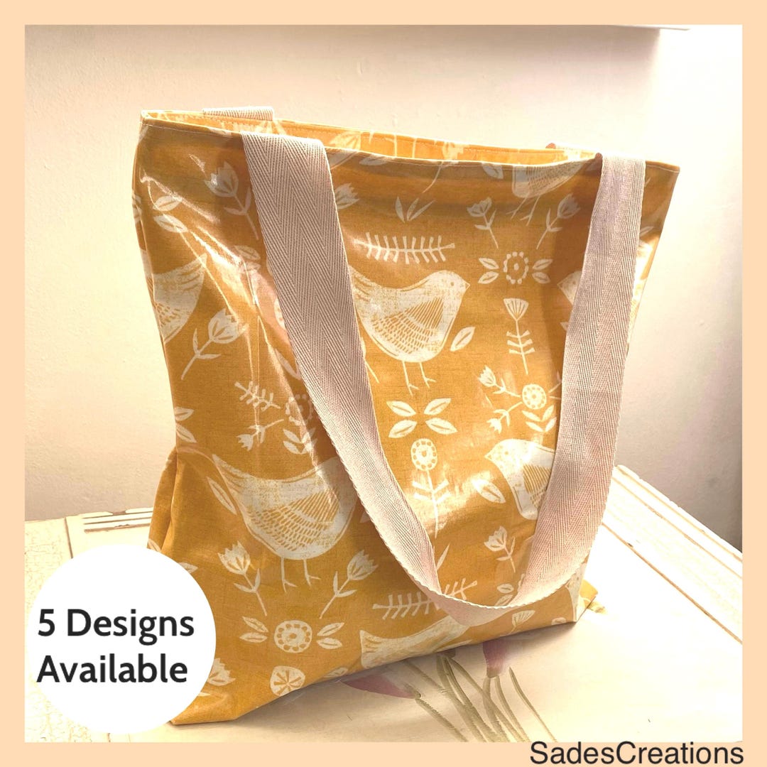Oilcloth Tote Bags With Zip in 5 Designs - Etsy