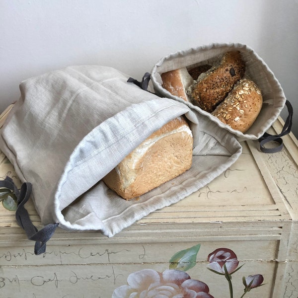 Linen Bread Bag - Etsy
