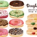 Watercolor Donut Clipart, Doughnut Clipart PNG, Sweet Dessert Image ...