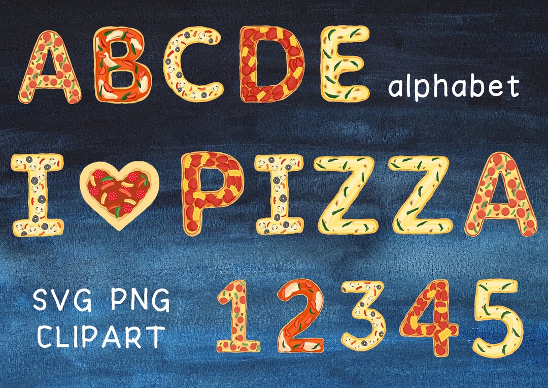 Pizza Alphabet Clipart PNG, Pizza Clip Art, Pizza Letter Clipart ...