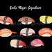 Sushi Watercolor Clipart-sushi Png-sushi Clip Art-sashimi Clip Art ...