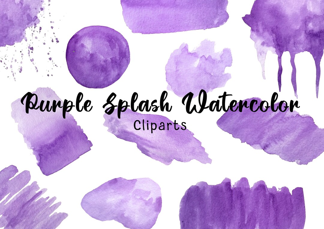 Watercolor Splash Clipart PNG, Purple Splash, Purple Stroke PNG ...