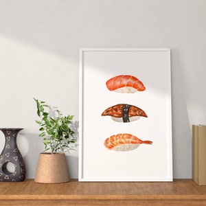 Sushi Watercolor Clipart-sushi Png-sushi Clip Art-sashimi Clip Art ...