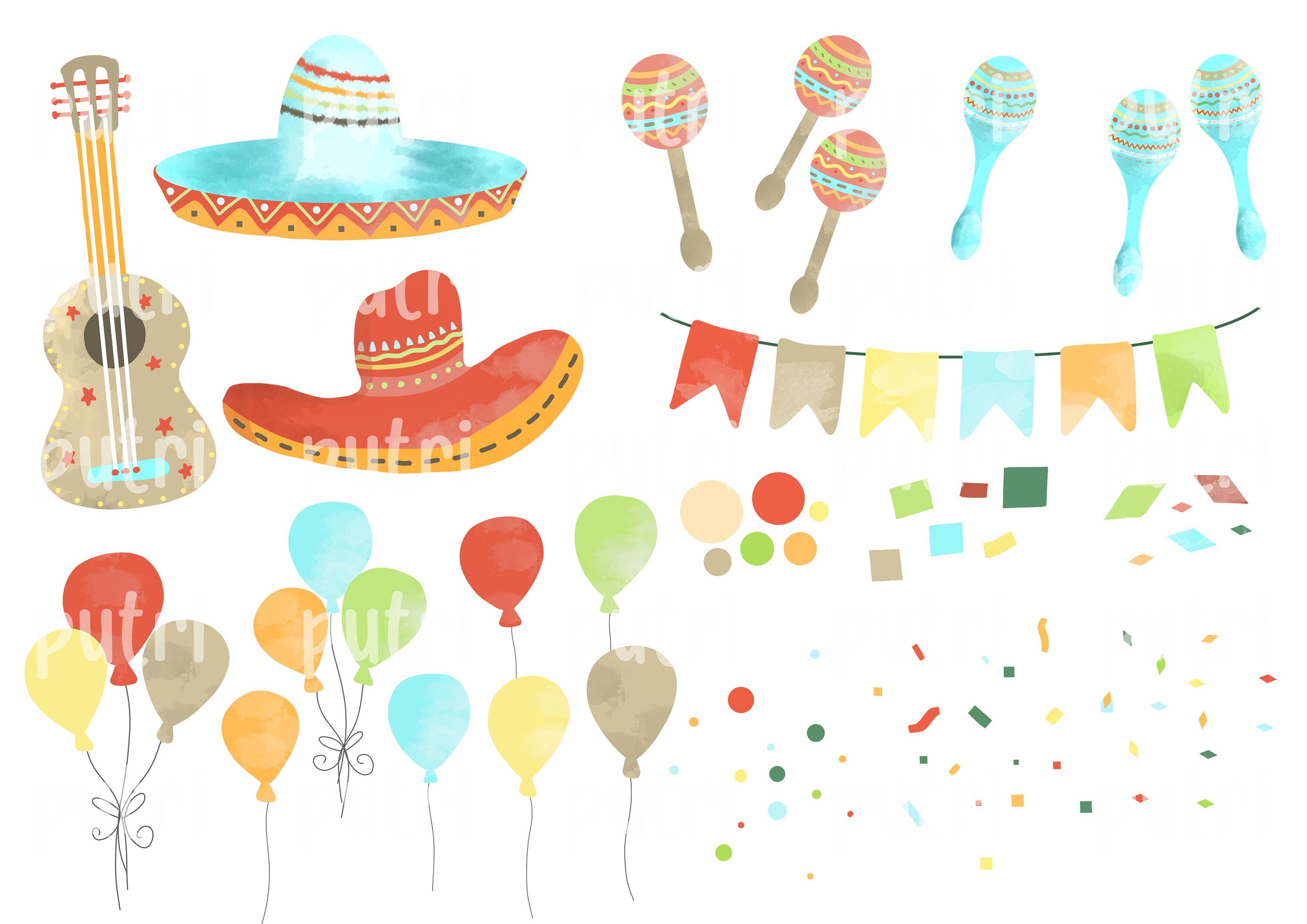 Mexican Clip Art Cinco De Mayo Clipart, Fiesta Clipart Sombrero ...
