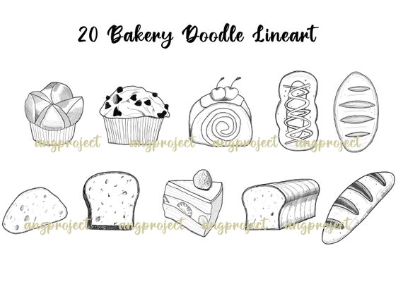 Bakery Clipart Black And White