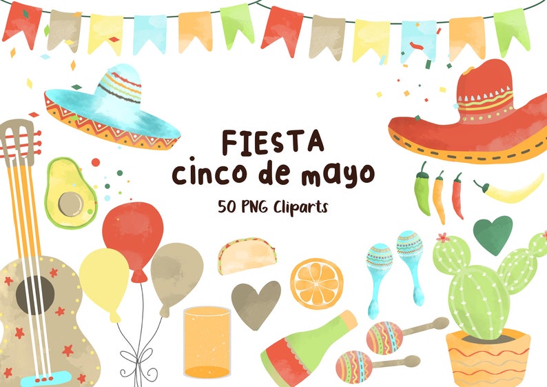 Mexican Clip Art Cinco De Mayo Clipart, Fiesta Clipart Sombrero ...