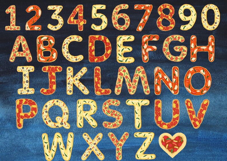 Pizza Alphabet Clipart PNG, Pizza Clip Art, Pizza Letter Clipart ...