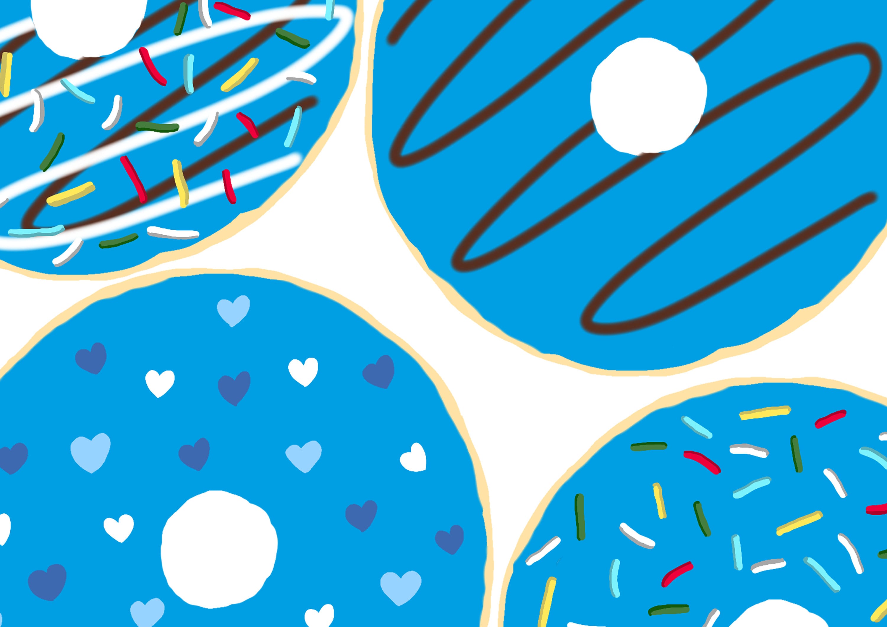 Donut Clipart, Blue Donut Clipart, Birthday Boy Cake, Donut Party ...