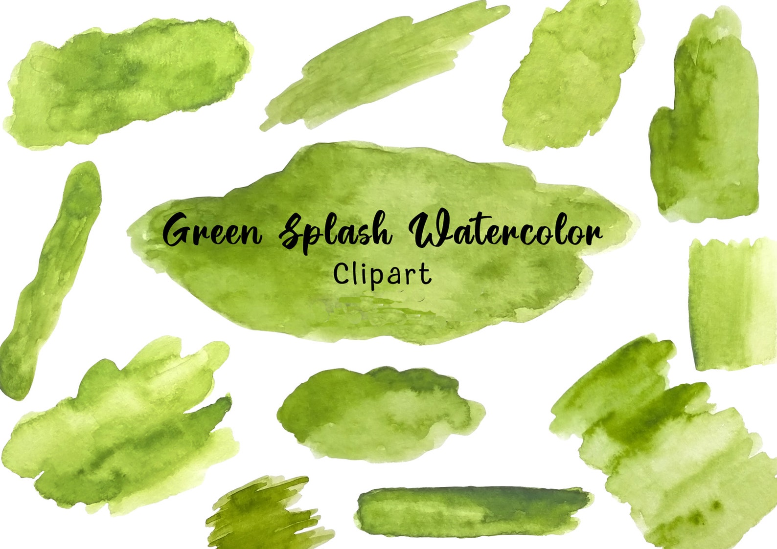 Green Splash Clipart, Green Watercolor PNG, Green Design for Logo ...