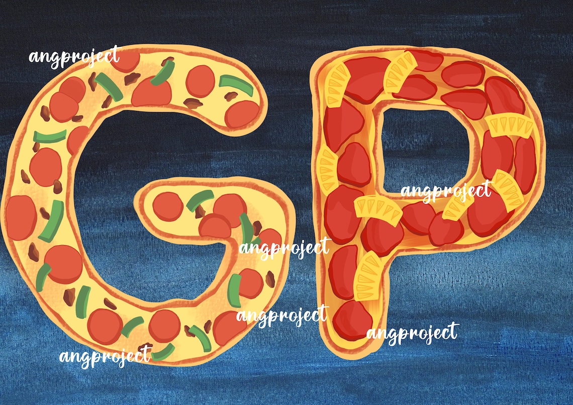 Pizza Alphabet Clipart PNG, Pizza Clip Art, Pizza Letter Clipart ...
