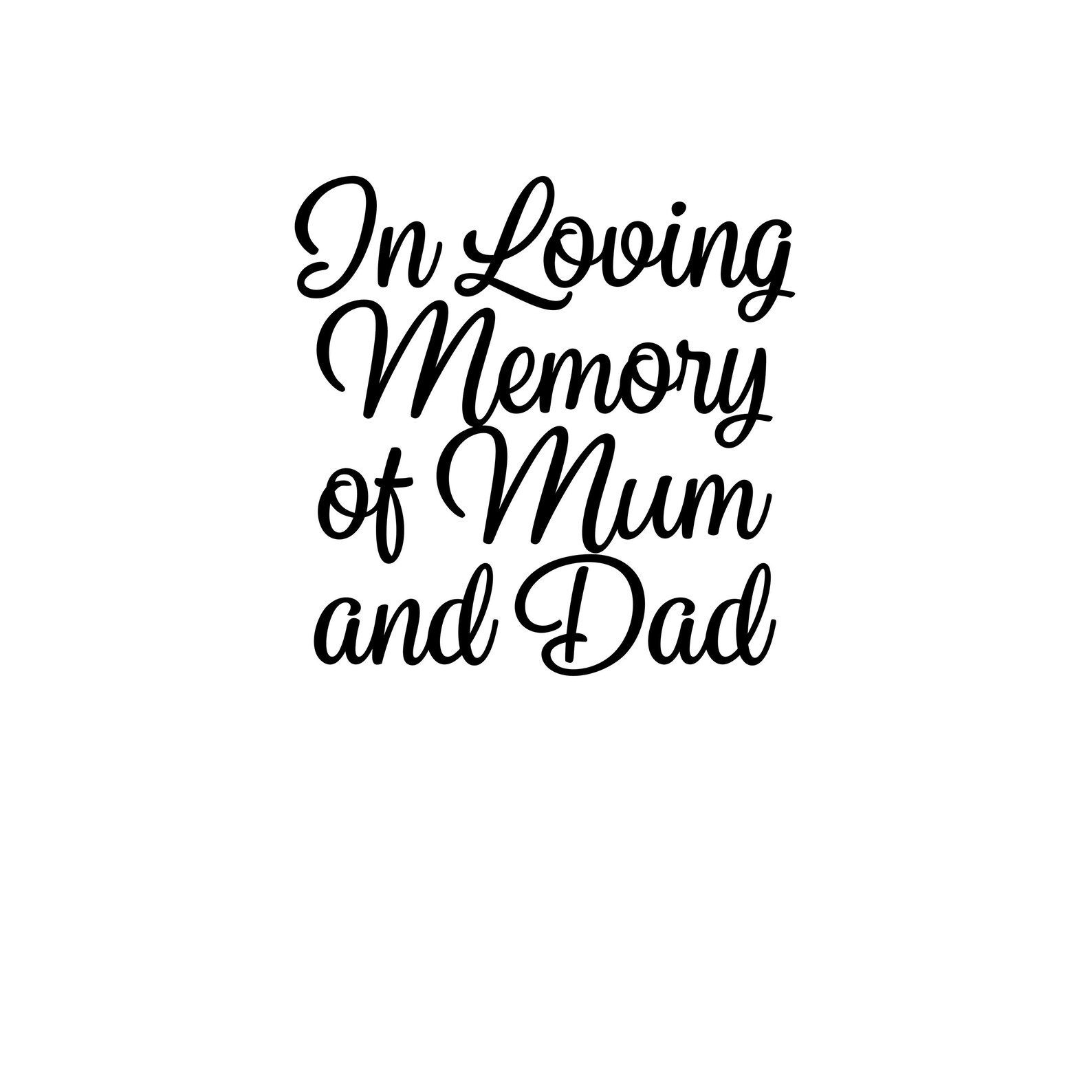 In Loving Memory of Mum and Dad SVG ONLY Cutting File Baubles Wine ...
