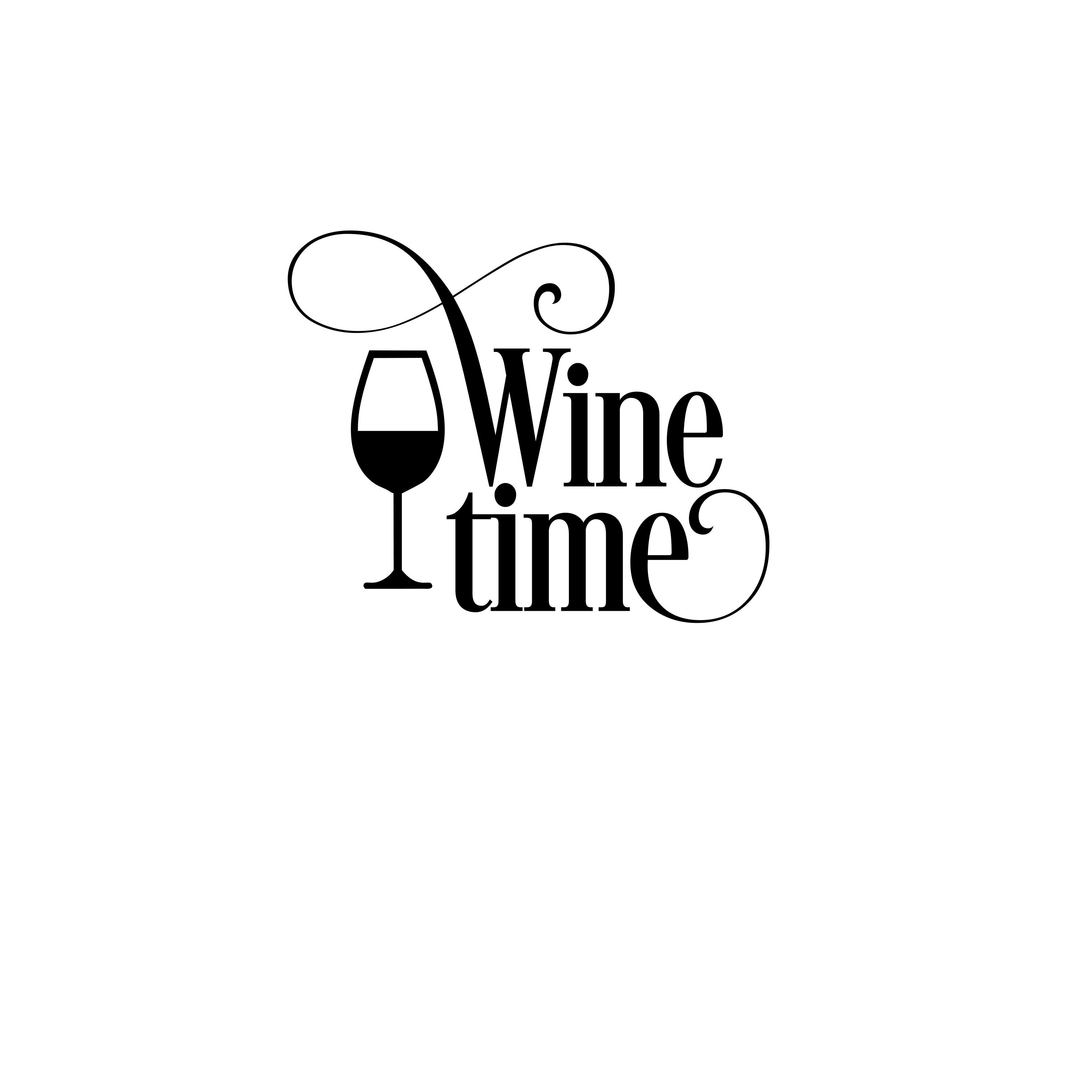 Wine Time SVG Cut File Only Ideal for Wine Glasses | Etsy