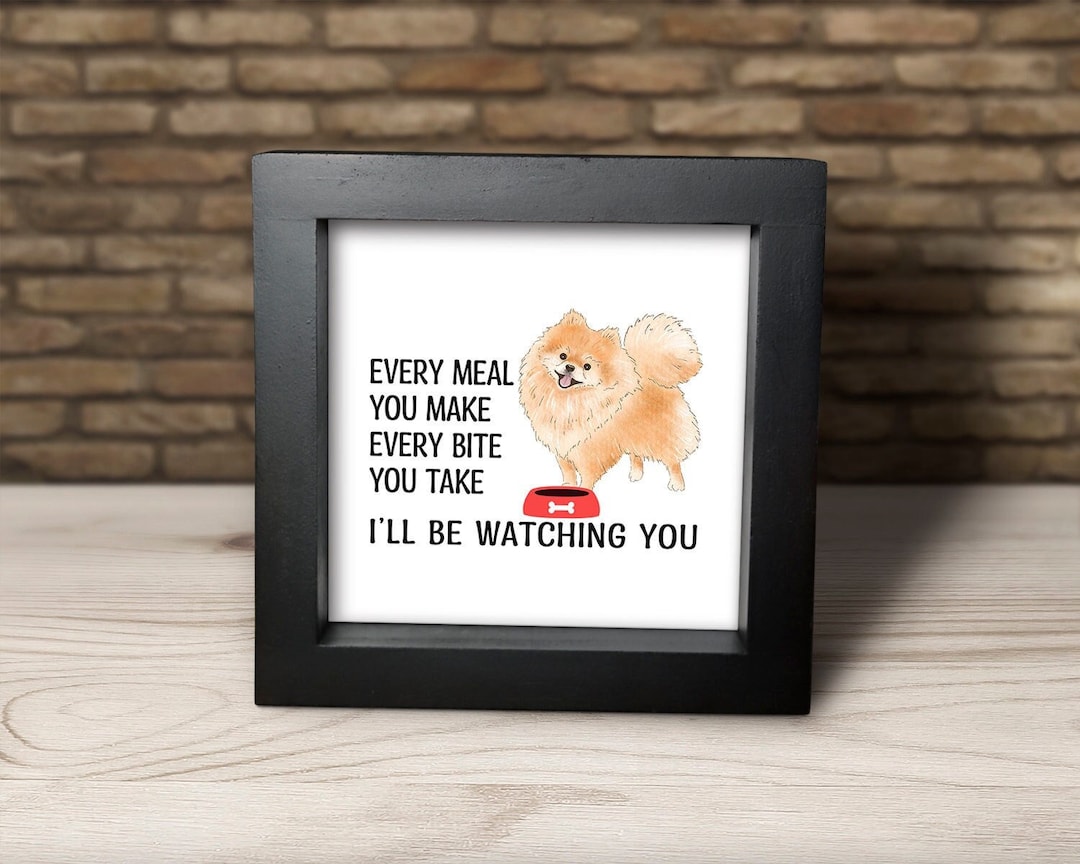 Dog Sign, Pomeranian Sign, Pomeranian Dog, Dog Watching You, Wood Sign ...