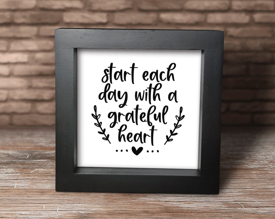 Grateful Heart Sign Small Wood Sign Inspiration Sign Tiered - Etsy