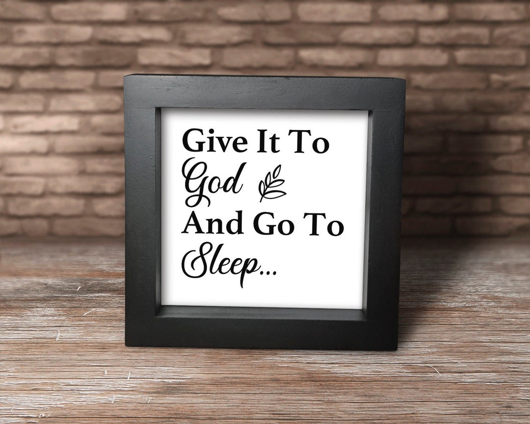 Give It to God Sign, Small Wood Sign, Tiered Tray Sign, Tiered Tray ...