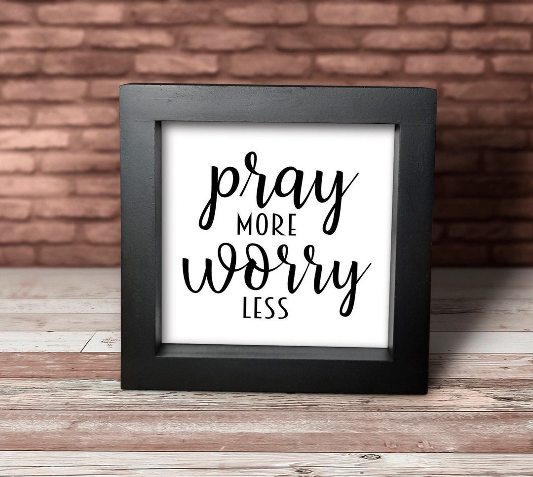 Pray Sign, Mini Pray Sign, Tiered Tray Sign, Pray More Sign, Pray Mini ...