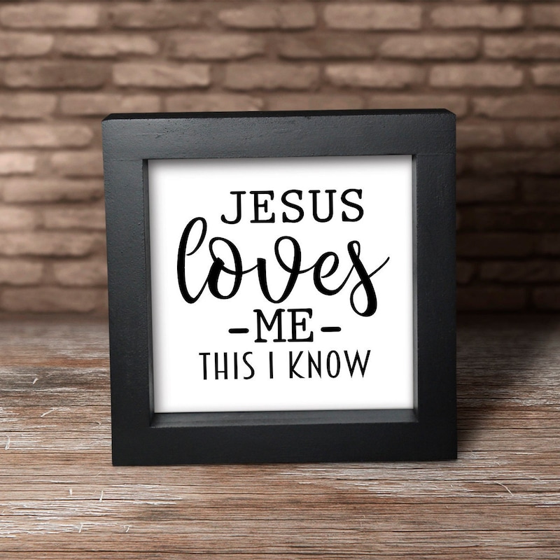 Jesus Loves Me Sign - Etsy