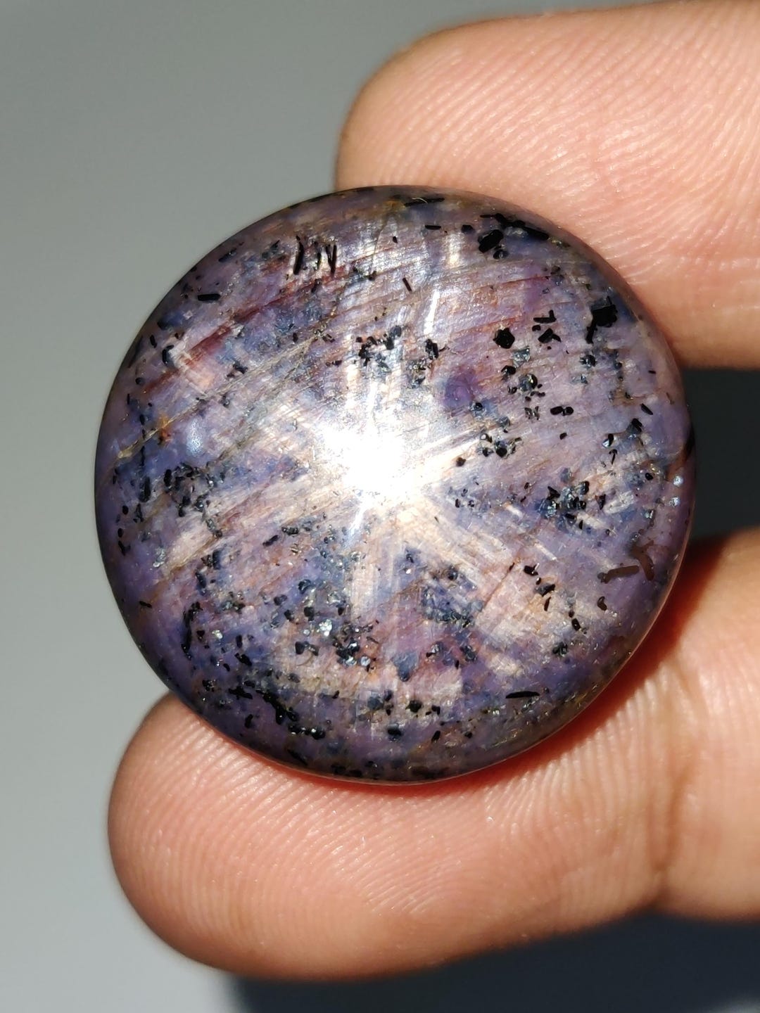 AAA Quality Natural Star Trapiche Sapphire Cabochon, Star Purple Sapphire Cabochon, Gift Star ...