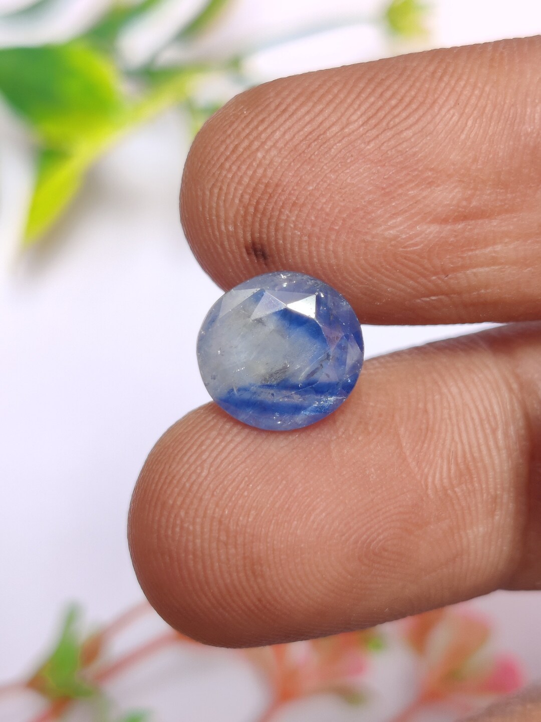 Natural Shrilankan Bi Color Sapphire Gemstone, Faceted Parti Sapphire ...
