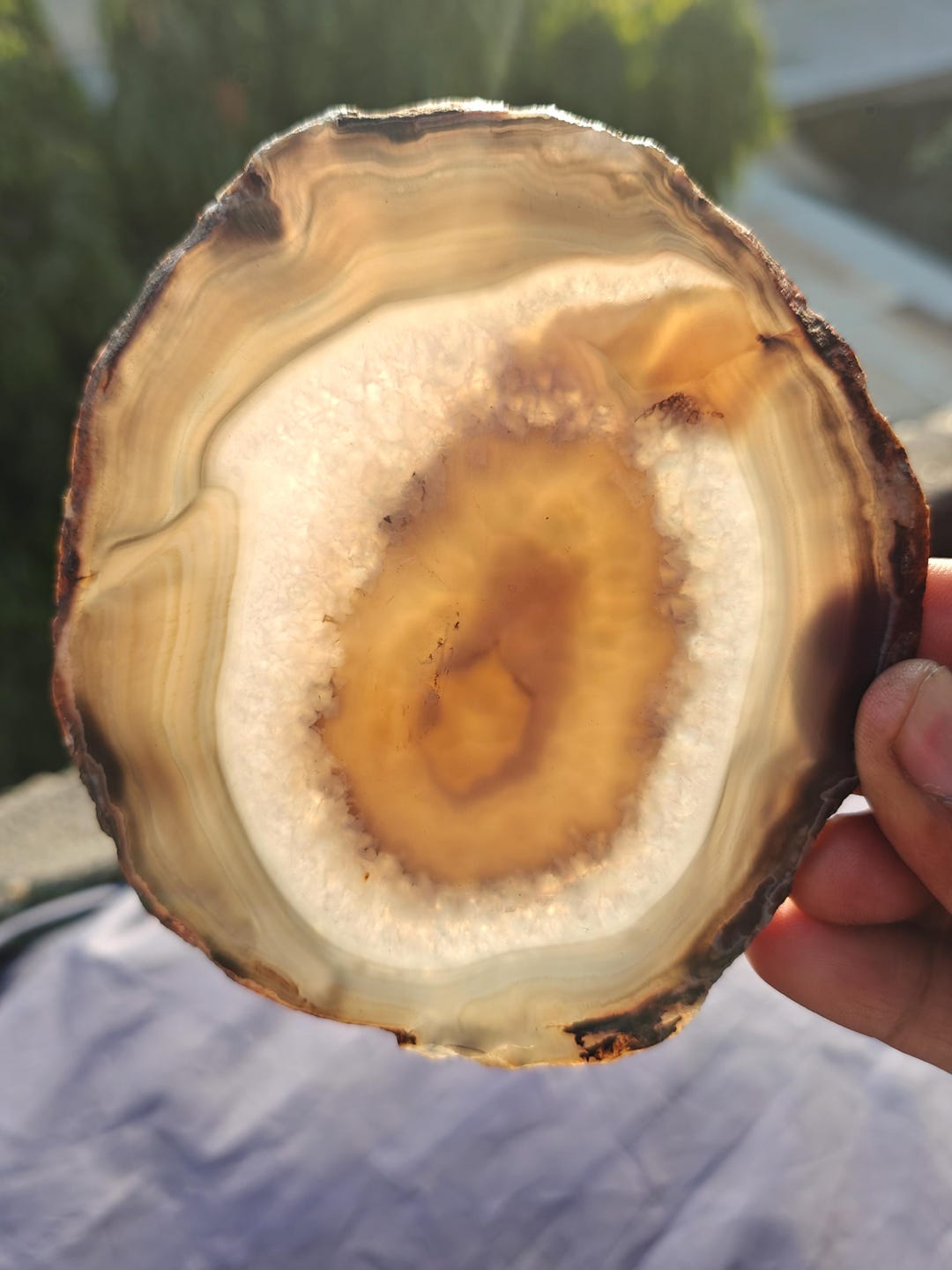 Unpolished Banded Agate Slice, Unique Unpolished Agate Raw Slice, Large ...