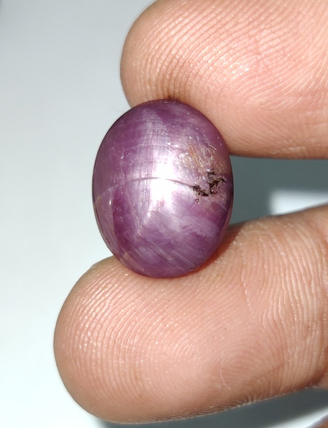 Natural Star Ruby Cabochon, Untreated Star Ruby Gemstone, Purplish Red ...