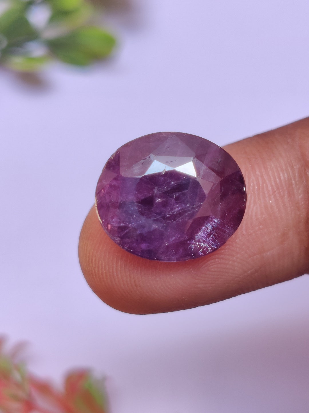 Natural Purple Sapphire Gemstone, Untreated Winza Sapphire Gemstone ...