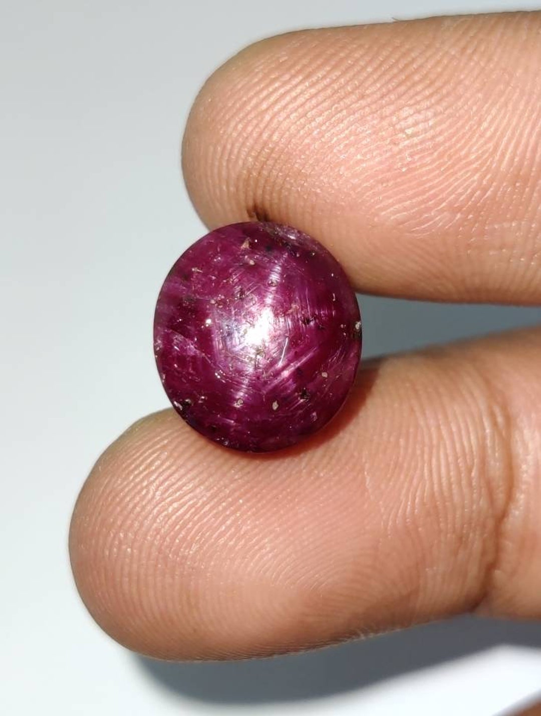 Natural Red Star Ruby Cabochon, Untreated Ujloose Star Ruby Gemstone ...