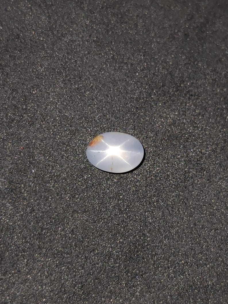 Natural Shrilankan White Star Sapphire Cabochon, Sharp Star Sapphire ...