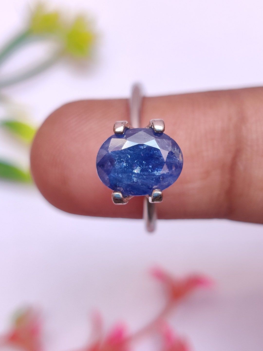 Fine Quality Burmese Blue Sapphire Gemstone, Natural Mogak Blue ...