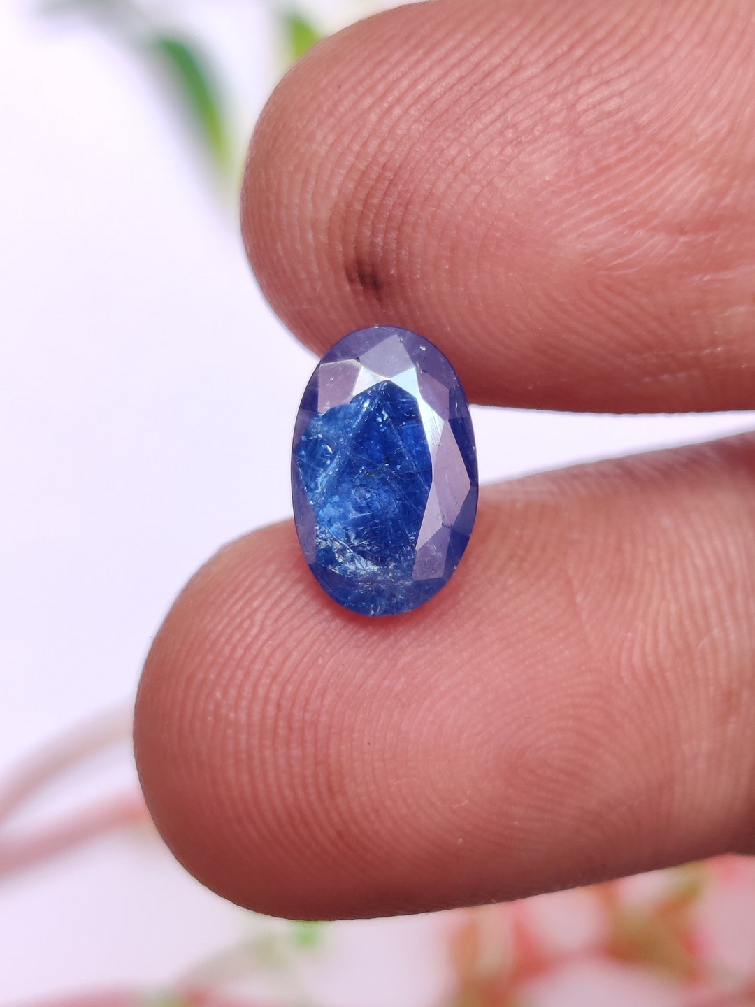 Fine Quality Burmese Blue Sapphire Gemstone, Natural Mogak Blue ...