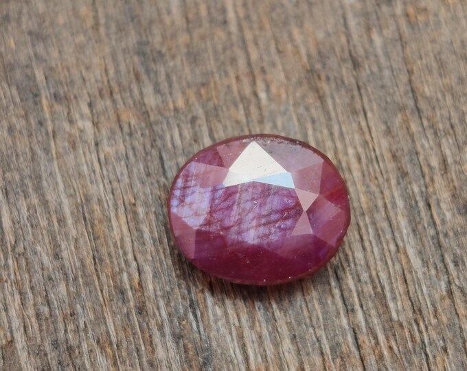 Natural Silversheen Red Ruby Gemstone, Untreated Ruby Gemstone, Faceted ...