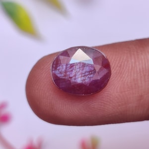 Natural Silversheen Red Ruby Gemstone, Untreated Ruby Gemstone, Faceted ...
