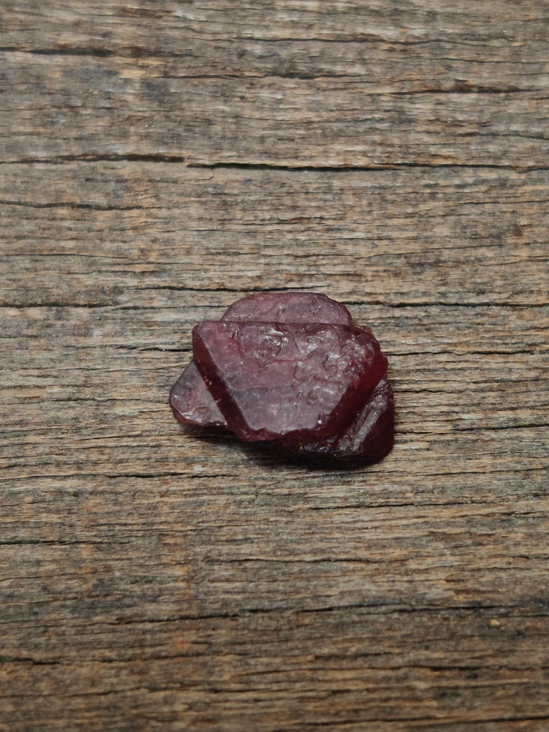 Burmese Red Spinel Raw, Unique Triangular Spinel Crystal, Natural ...