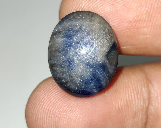 Natural Black and Blue Star Sapphire Cabochon, Untreated Star Sapphire ...
