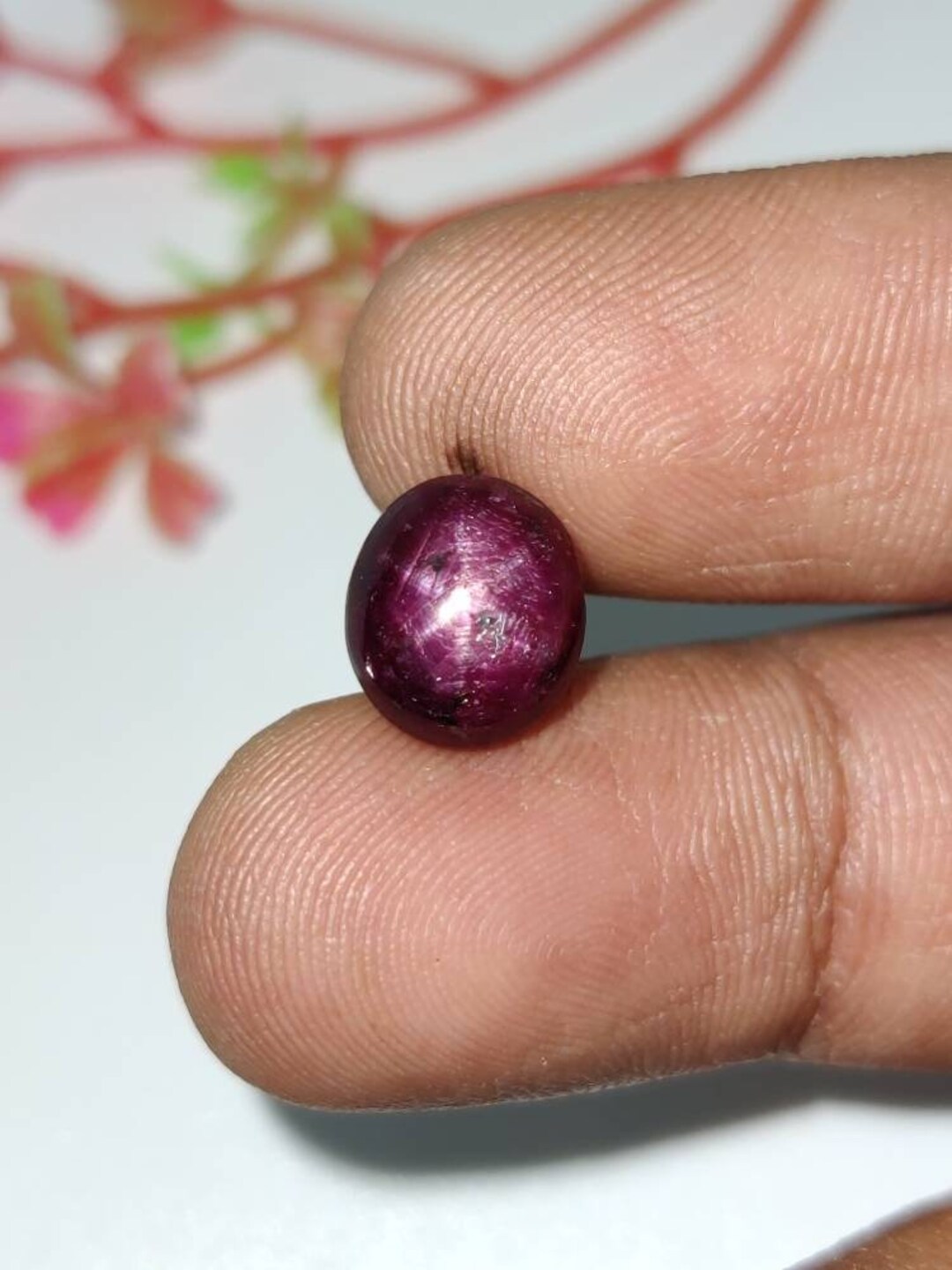 Natural Red Star Ruby Cabochon, Natural Star Ruby Gemstone, Untreated ...